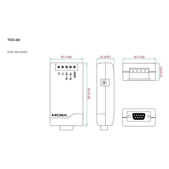 Jual MOXA TCC-80 Port Powered Serial Converter Adapter RS-232 to RS-485/422 | Shopee Indonesia