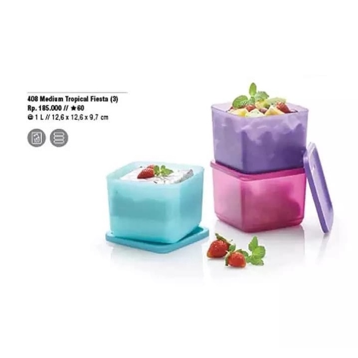 Jual TROPICAL FIESTA MEDIUM TUPPERWARE/ TOPLES TUPPERWARE/ WADAH ...