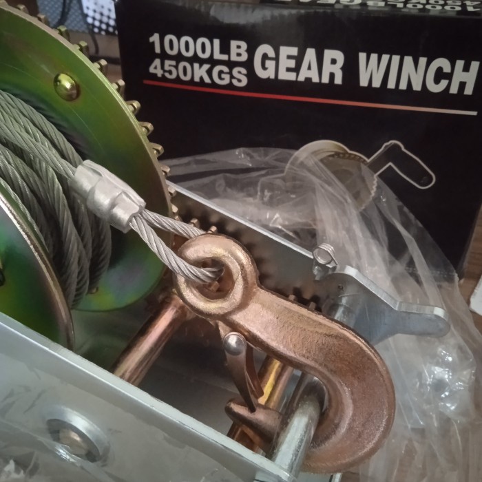 Jual Manual Wire Katrol Manual 2000 lbs 1000 KGS Kerekan Manual(3Mt ...