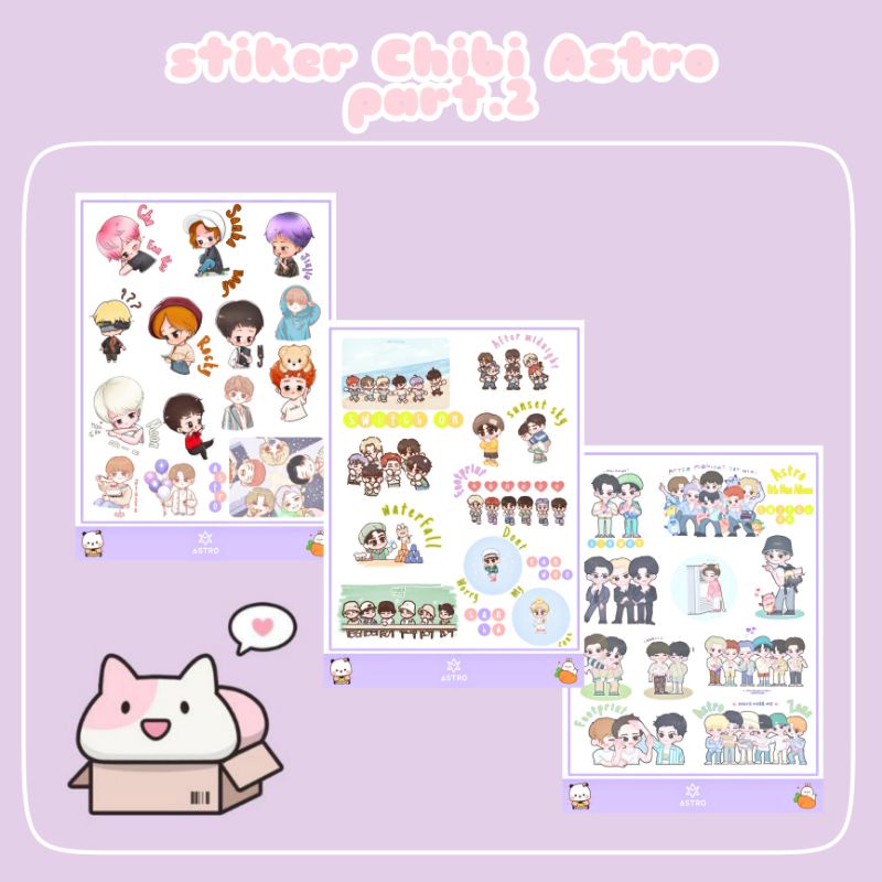 Jual stiker Chibi Astro part.2 jinjin MJ Cha Eun woo Moonbin Rocky ...