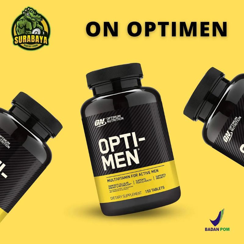 Jual Optimum Nutrition ON Optimen 90 Tablet BPOM Multivitamin Opti Men 90 Tabs Vitamin Pria ...