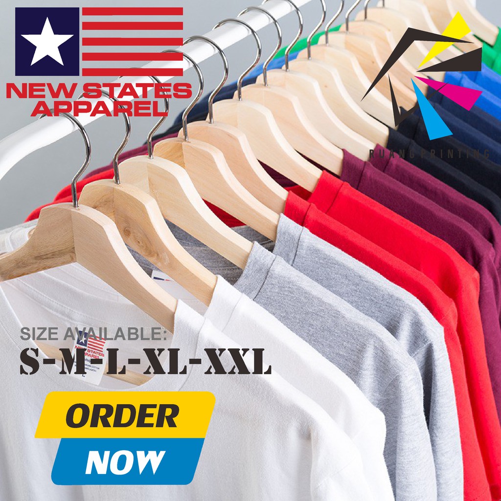 Jual Kaos Polos NEW STATES APPAREL (NSA) SOFT TEE 3600 IMPORT ORIGINAL ...