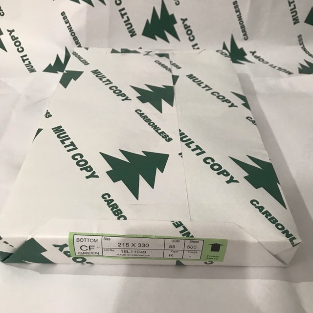 Jual Kertas NCR BOTTOM HIJAU merk MULTI COPY / F4 | Shopee Indonesia