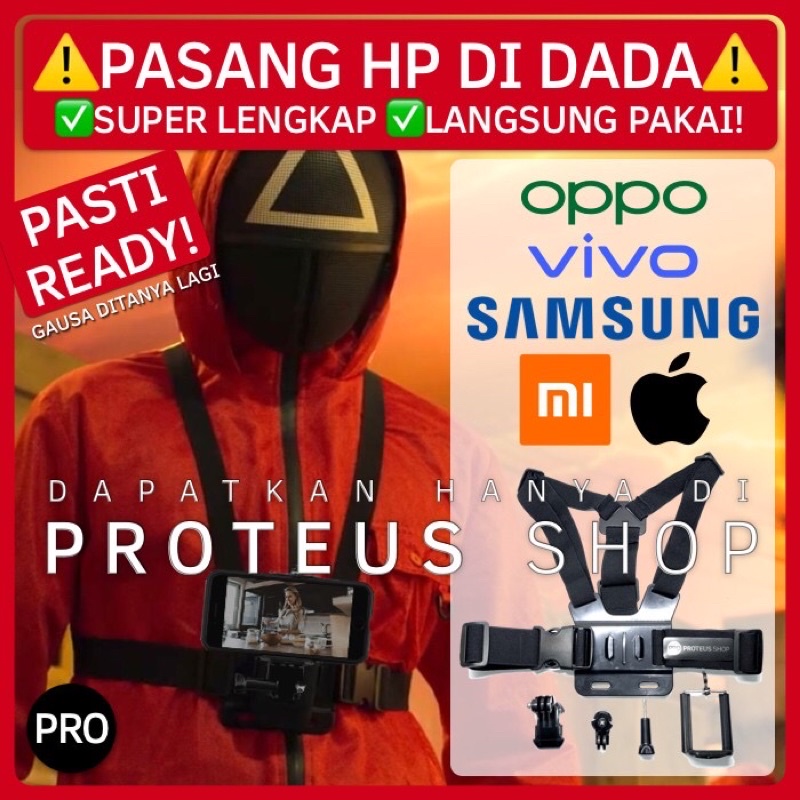 Jual STRAP DADA CHEST BELT HP PHONE HEAD BRACKET MOUNT VLOG MOTOVLOG ...