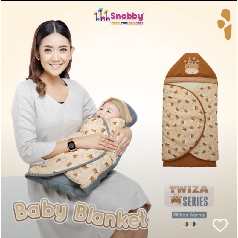 Jual Snobby Baby Blanket Selimut Bayi Topi Lembut Motif Print Twiza ...