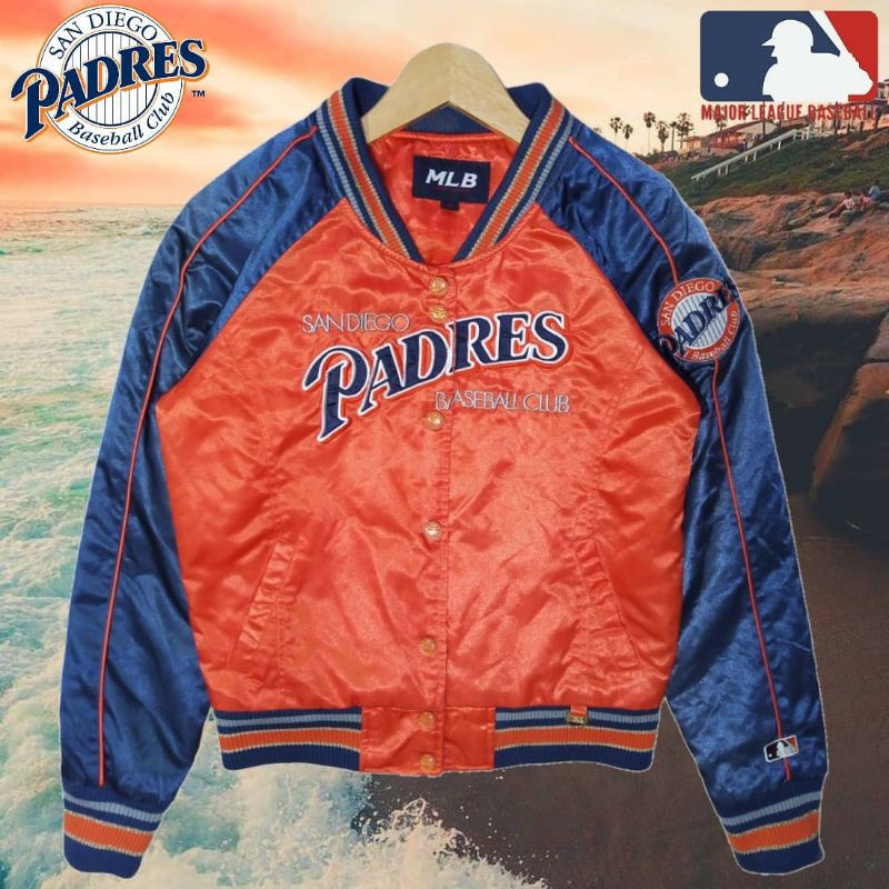 Jual MLB SAN DIEGO PADRES VARSITY BASEBALL JACKET WITH REMOVABLE HOODIE ...