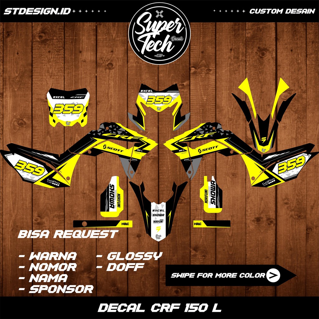 Jual Decal Honda CRF 150L Full Body Desain Simpel Minimalis | Shopee Indonesia