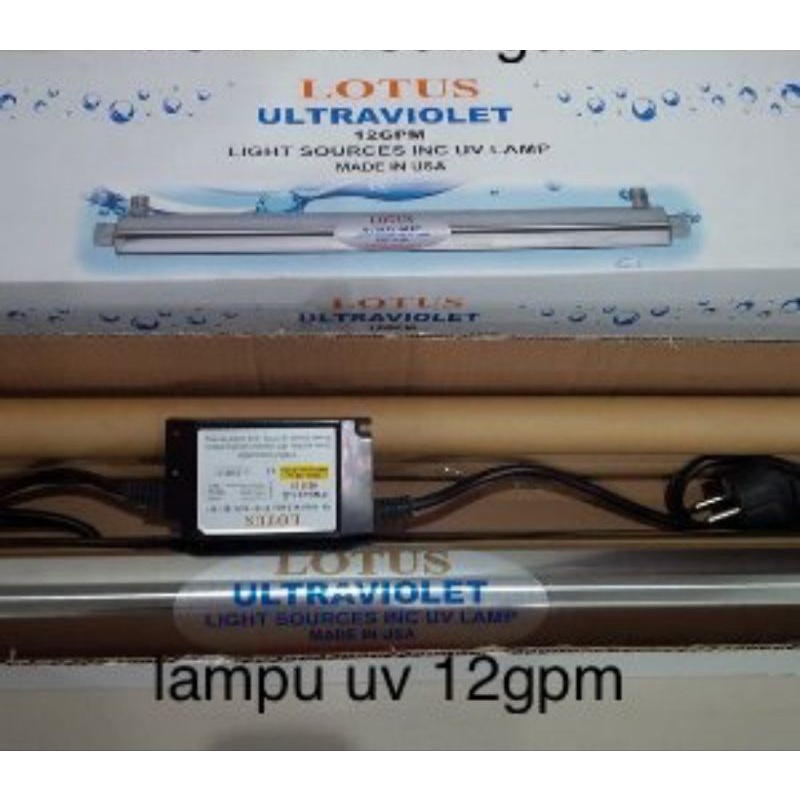 Jual Lampu UV LOTUS USA 12 Gpm set komplit/ lampu uv ultraviolet 12gpm | Shopee Indonesia