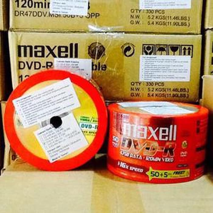 Jual Dvd-R Maxell / Dvdr Blank Maxell / Dvd R Maxell Isi 50+5 | Shopee ...