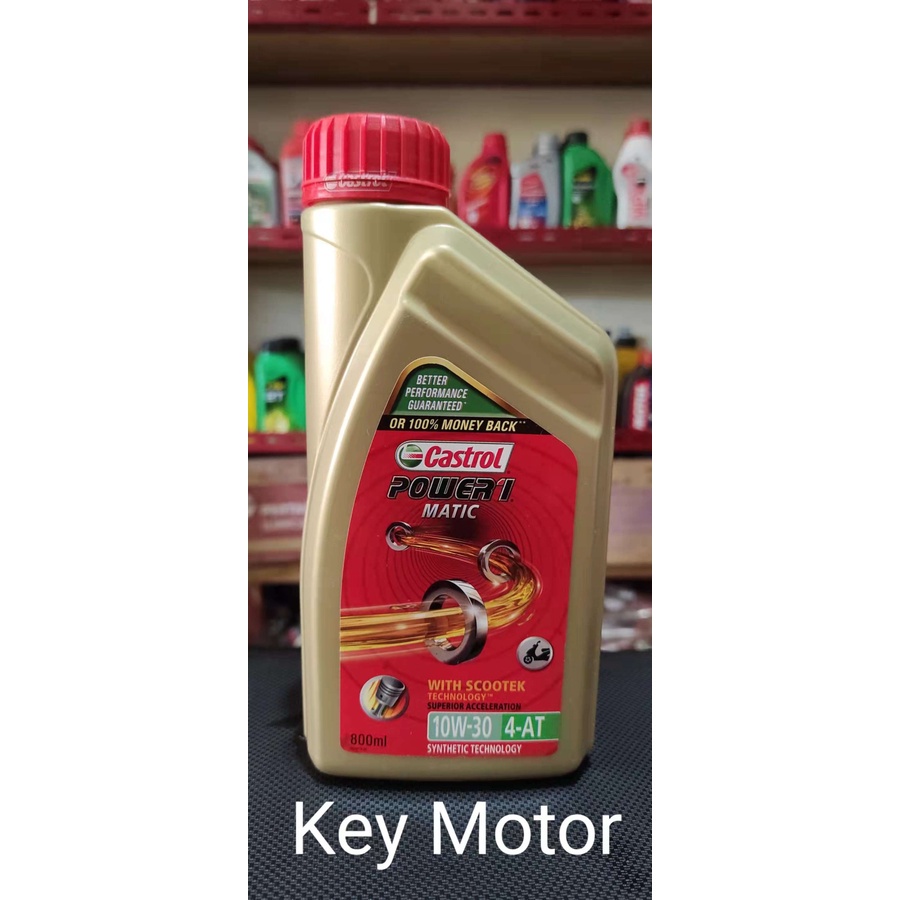 Jual Oli CASTROL POWER 1 MATIC 10W-30 0,8 Liter 100% Asli | Shopee ...