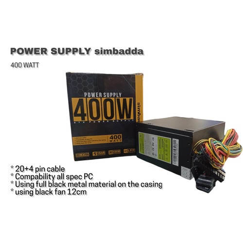 Jual POWER SUPPLY PSU SIMBADDA 400W 400WATT /PSU 400W | Shopee Indonesia