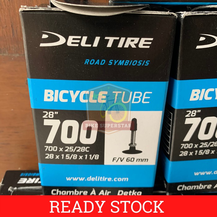 Jual Ban Dalam Sepeda Ukuran 700 x 25 / 28 c Swallow Deli Tire FV Pentil Presta 6 cm 60 mm ...