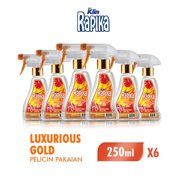 Jual Rapika Biang Pewangi Pakaian Luxurious Gold Botol 250 ml x6 | Shopee Indonesia