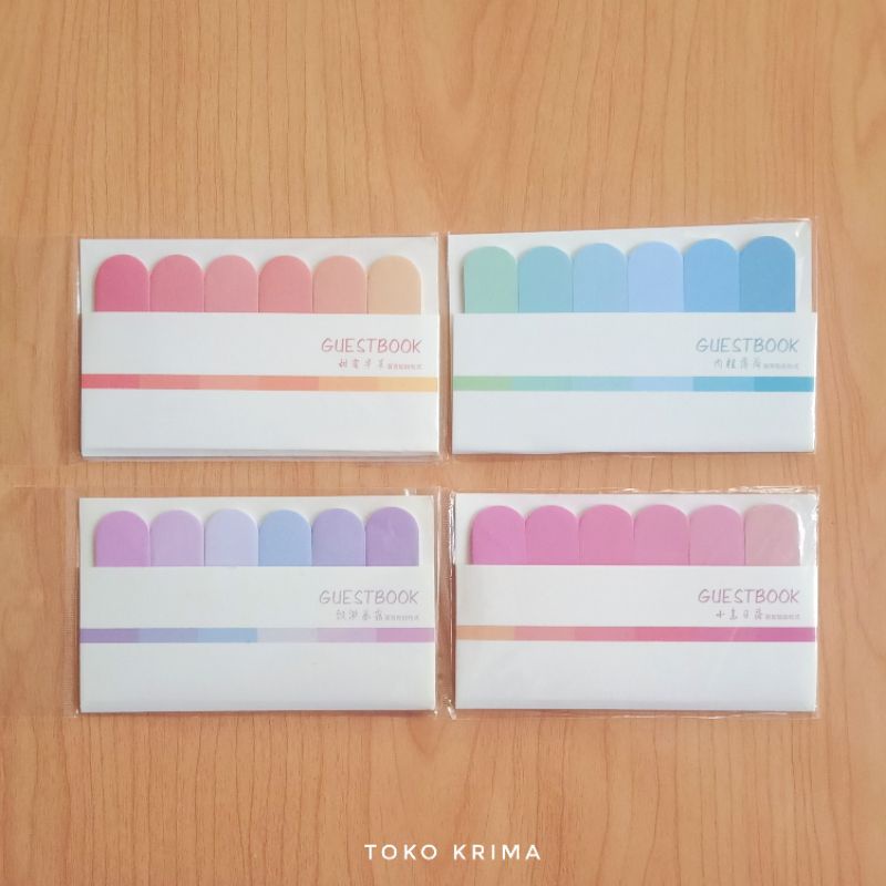 Jual Sticky Notes Stick Marker Penanda Halaman Buku Guestbook | Shopee ...