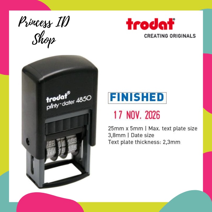 Jual STEMPEL TANGGAL TRODAT 4850 + LETTER | Shopee Indonesia