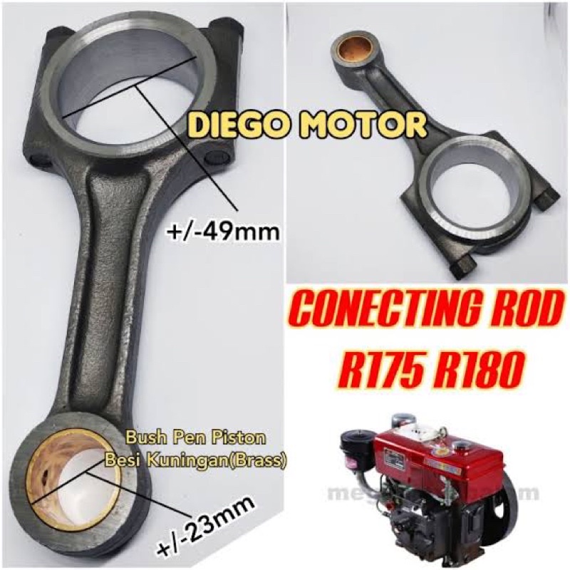 Jual R175 sokar conrod stang seher mesin diesel pengerak R180 cocok ...