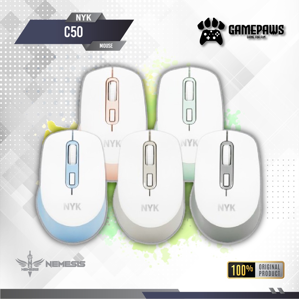 Jual Mouse NYK C50 Dual Mode Bluetooth Wireless 2.4Ghz Silent Click ...