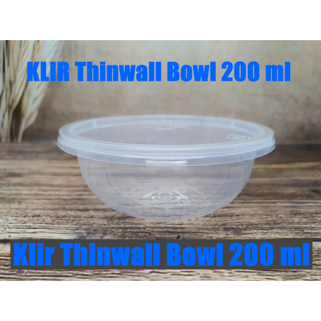 Jual Thinwall KLIR Bowl 200 ml / Mangkok Plastik / Wadah Plastik ...