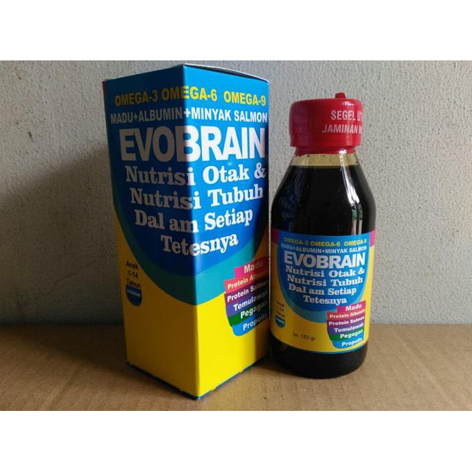 Jual ENAK Evobrain / Evo Brain - Madu Albumin Minyak Ikan Salmon Omega 3 6 9 BANYAK RASA ...