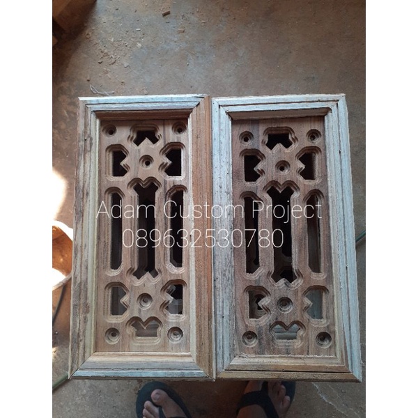 Jual Loster Kayu Jati Motif Balung / Fentilasi Udara | Shopee Indonesia