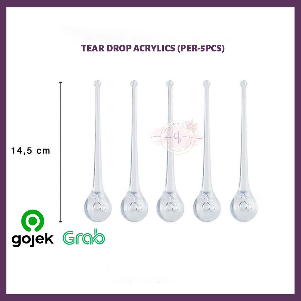 Jual Backdrop Lamaran Dekorasi Akrilik Tear Drop Acrylics (Satuan ...