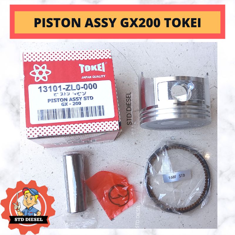 Jual PISTON ASSY KOMPLIT GX200 PENDEK MERK TOKEI SEKER SEHER KOMPLIT MESIN PENGGERAK GASOLINE ...