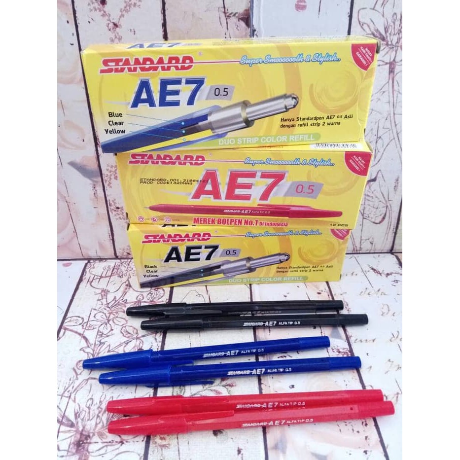Jual HARGA HEMAT Pulpen Standard AE7 - Hitam | Shopee Indonesia