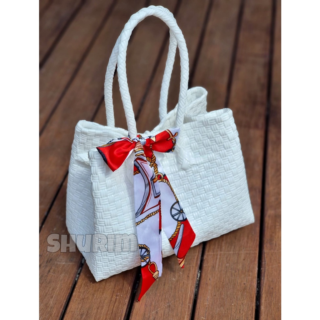 Jual Angela bag/tas anyaman plastik Bali/tas belanja/tote bag/jali/size ...