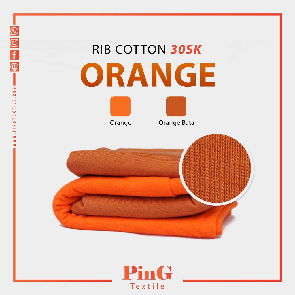 Jual RIB COTTON COMBED 30SK | ORANGE BAHAN KAIN KAOS | Shopee Indonesia