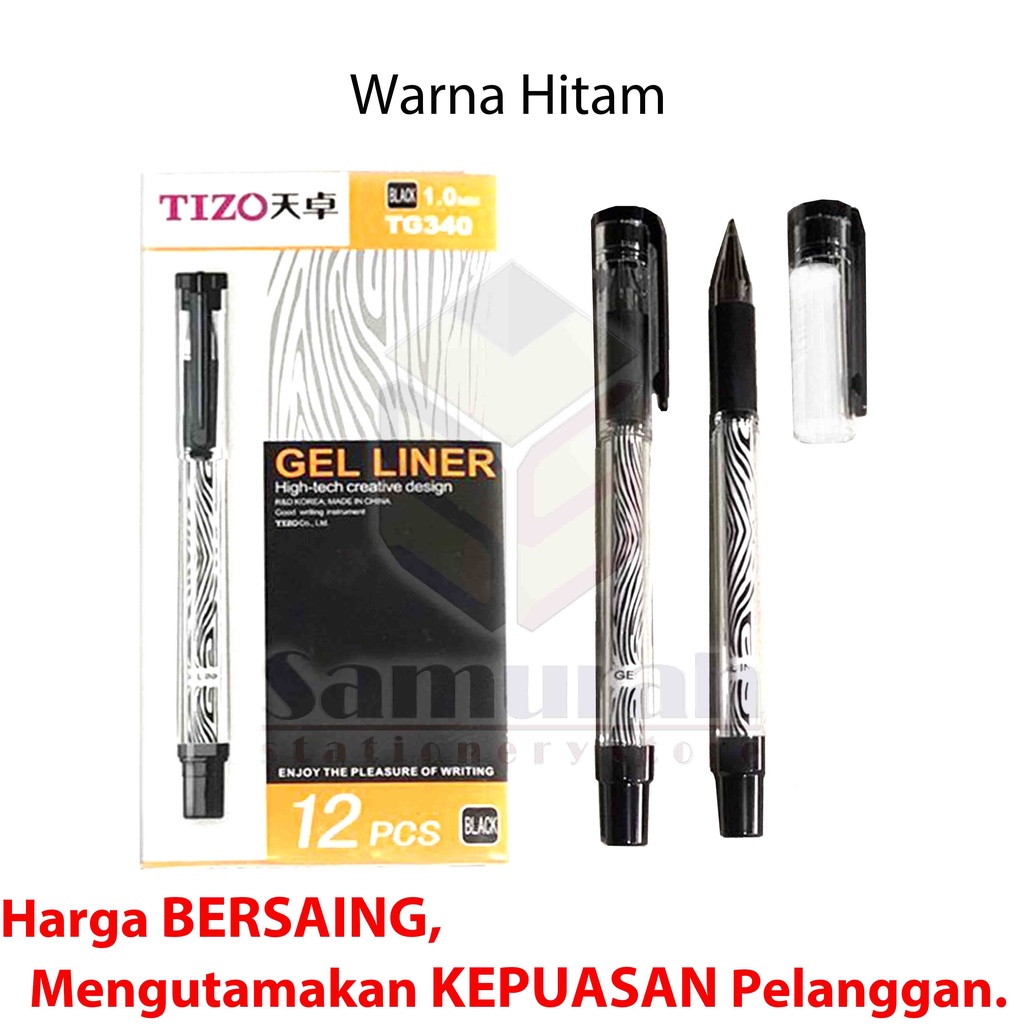 Jual Pen Gel Liner TIZO TG-340 1.0 mm / Ballpoint Cair Tebal 1 mili TG ...