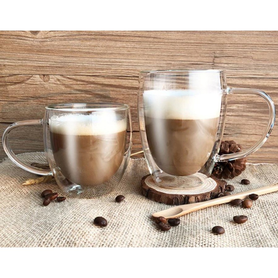 Jual Gelas Cantik Kaca Cangkir Mug Tahan Panas Aesthetic Korean Cafe Unik Minum Kopi Susu Teh ...