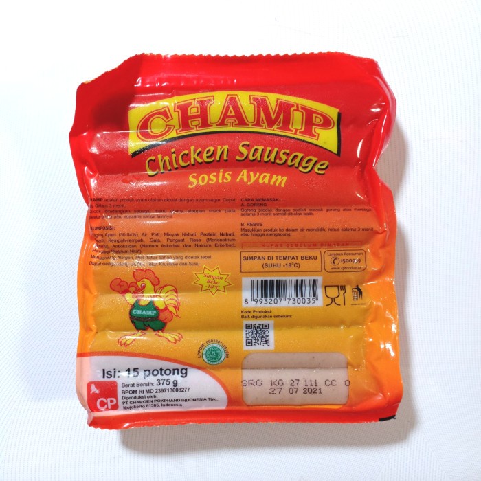 Jual CHAMP CHICKEN SAUSAGE 375 GR | Shopee Indonesia