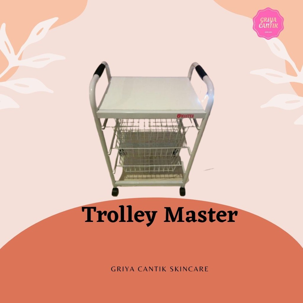 Jual Trolly Master Rak 3 Susun/ Trolly Master Rak Master Facial Trolly ...
