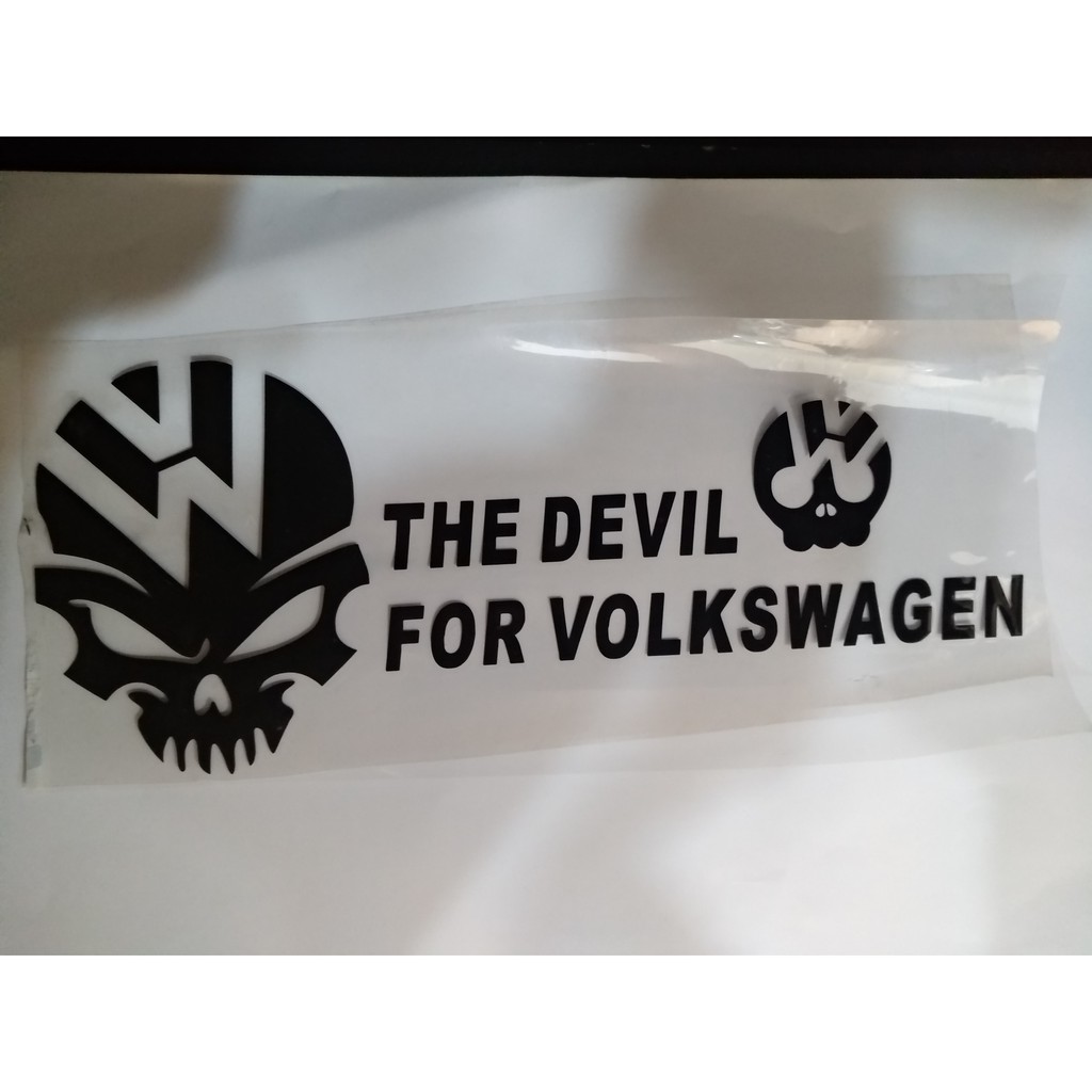 Jual Cutting Stiker Mobil Metalic Devil For VW | Shopee Indonesia