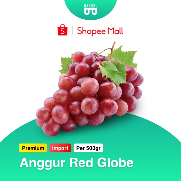 Jual Anggur Red Globe - PREMIUM - IMPOR - Bakoel Sayur Online / Grape ...