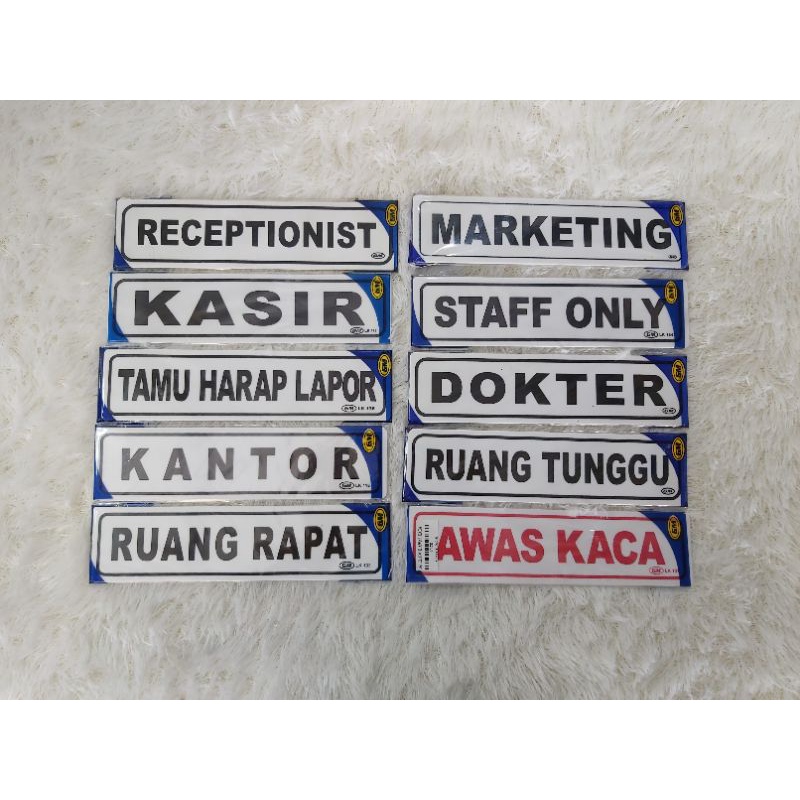 Jual Label Akrilik GM Kecil /Acrylic Receptionist/Kasir/Tamu Harap ...