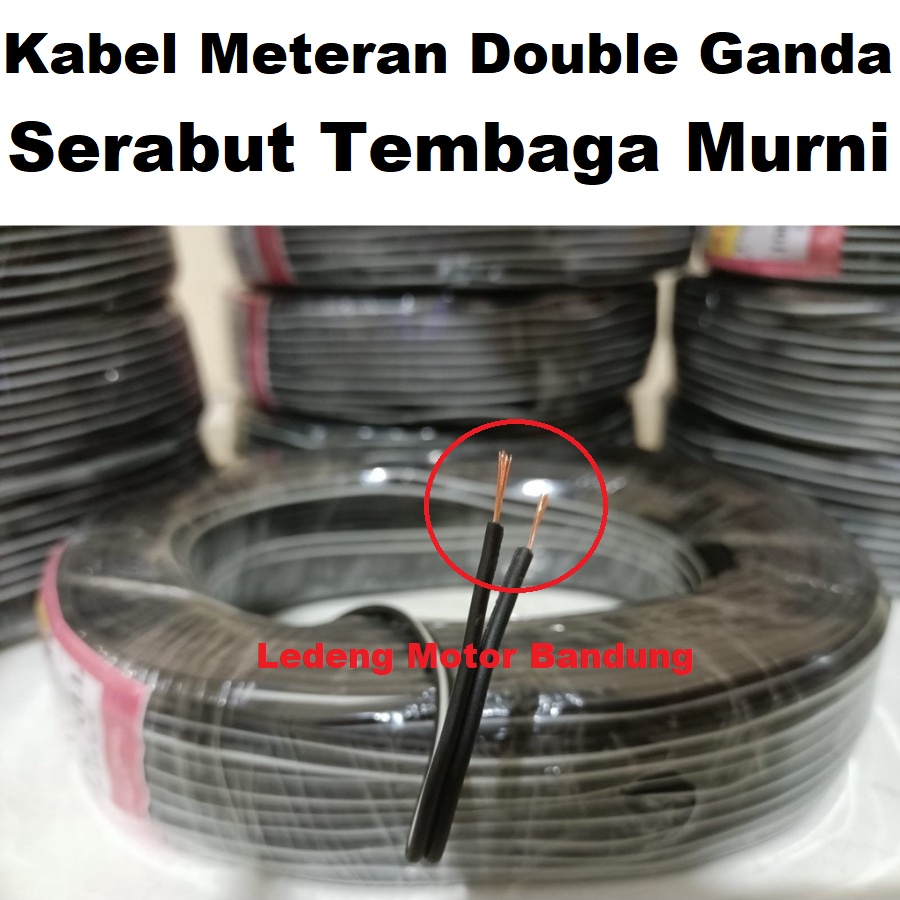 Jual Kabel Meteran Double Serabut Tebal Tembaga Murni Kualitas Bagus 1 ...