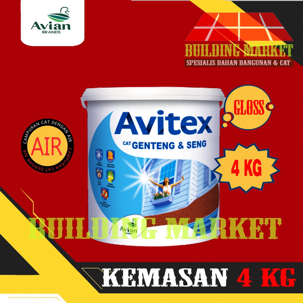Jual CAT AVIAN BRANDS CAT SENG CAT GENTENG DAN SENG AVITEX READY MIX 4 ...