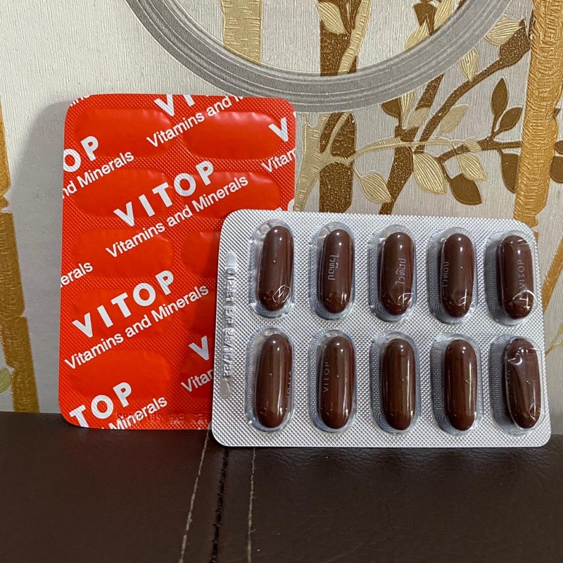 Jual VITOP doping ayam barang baru 1 strip/ 10 kaplet vitamin untuk ...