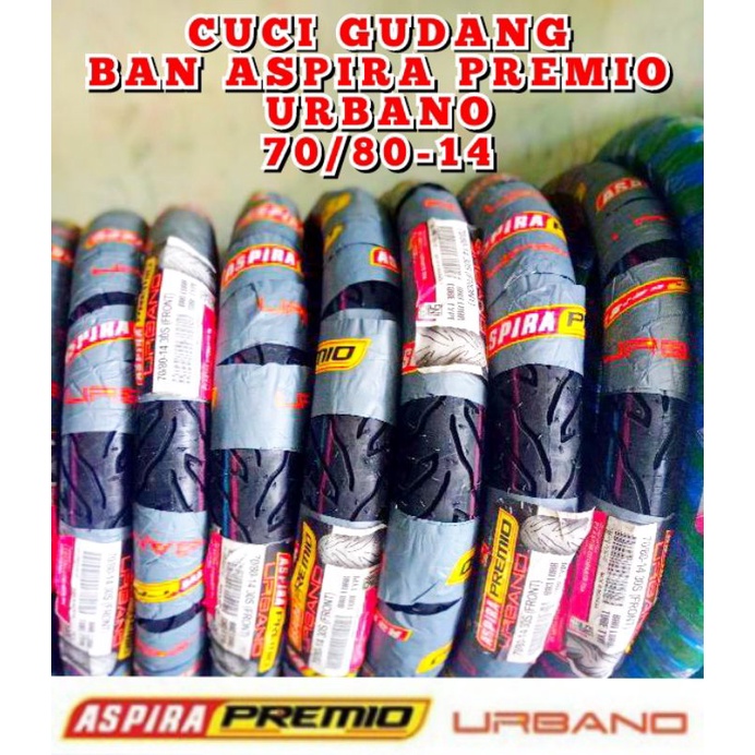 Jual obral BAN ASPIRA PREMIO URBANO metic 70/80-14 tube type ban cacing ...