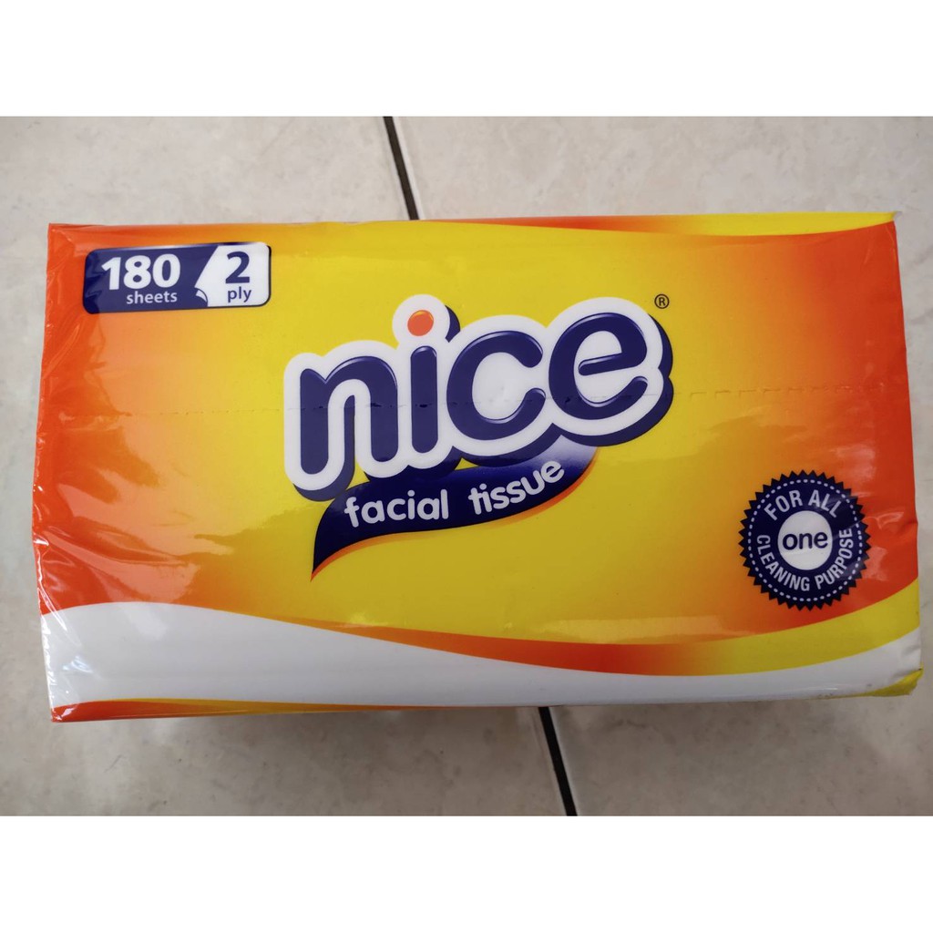 Jual Tissue Facial Nice 180 sheet 2 ply Paket 3 pak | Shopee Indonesia