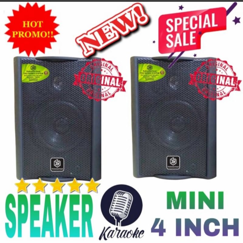 Jual Speaker Mini Pasif 3R 4 Inch Cocok Buat cafe Klinik Restoran Karaoke | Shopee Indonesia