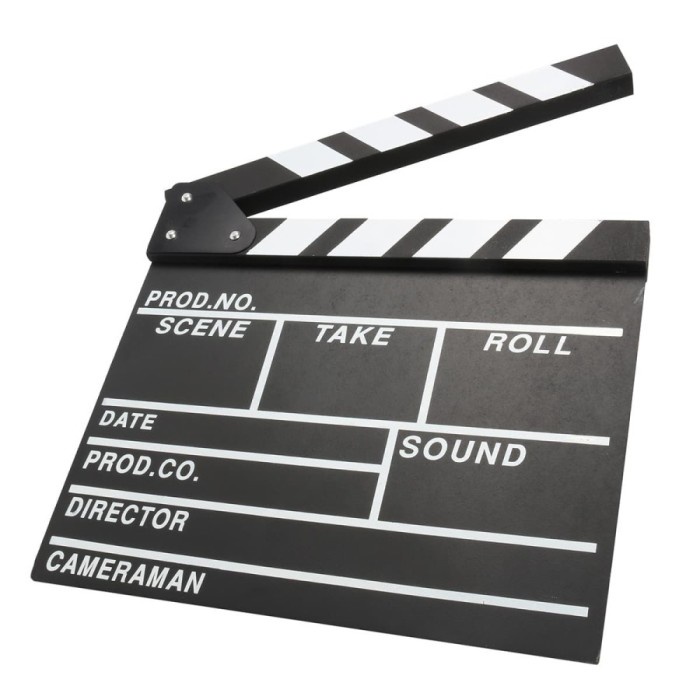 Jual Professional Clapper Board Slate Black Shooting Movie Clapboard ...