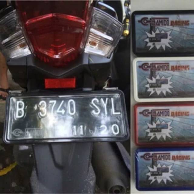 Jual cover plat nomor motor tatakan dudukan rumah nomor gamido mika ...