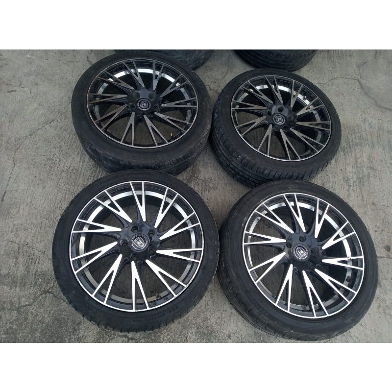 Jual velg mobil second model milano ring 18 pcd 5x114 ban 225 40 18 ...