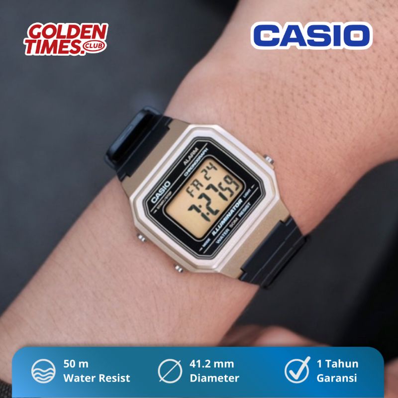 Jual Jam Tangan Casio W-217HM-9AVDF "Black Gold" | Shopee Indonesia