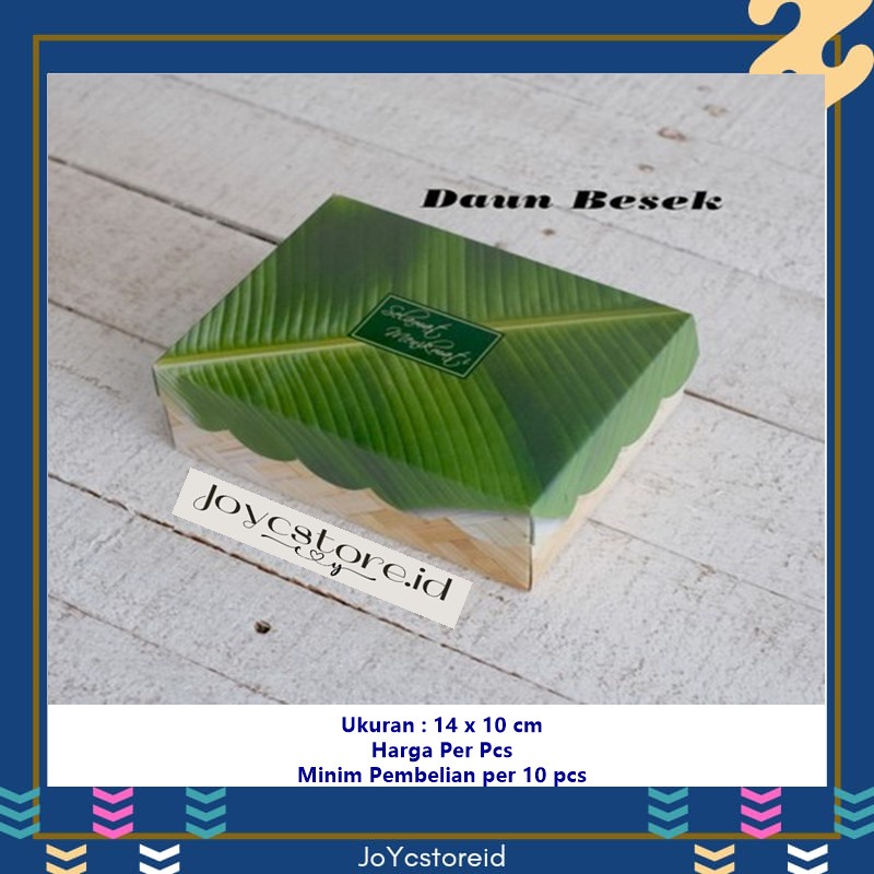 Jual Dus Roti Kotak Kue Cantik R3a DAUN BESEK Kotak 14x10 Box Jajan ...