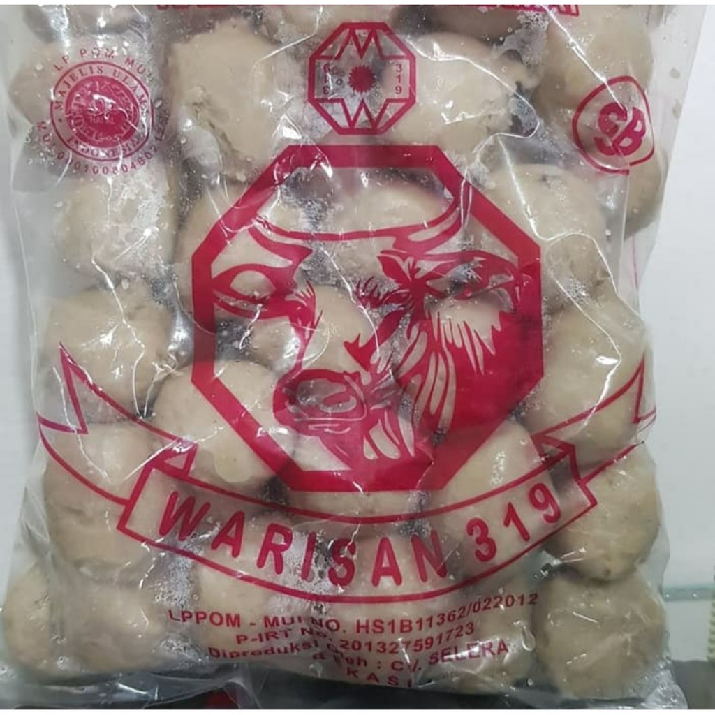 Jual (1 BALL) Bakso Daging Sapi WARISAN MERAH 319 10 bks | Shopee Indonesia