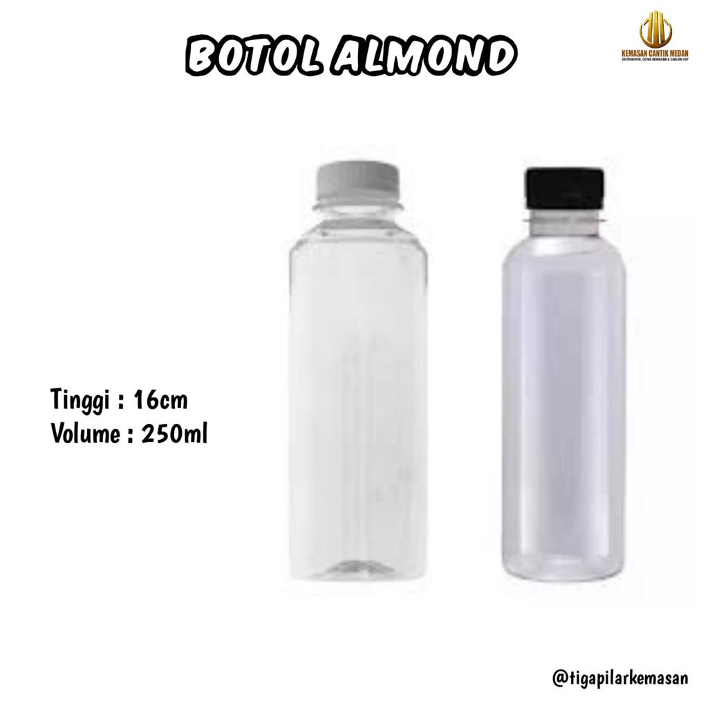 Jual Botol jus botol almond 250 ml | Shopee Indonesia
