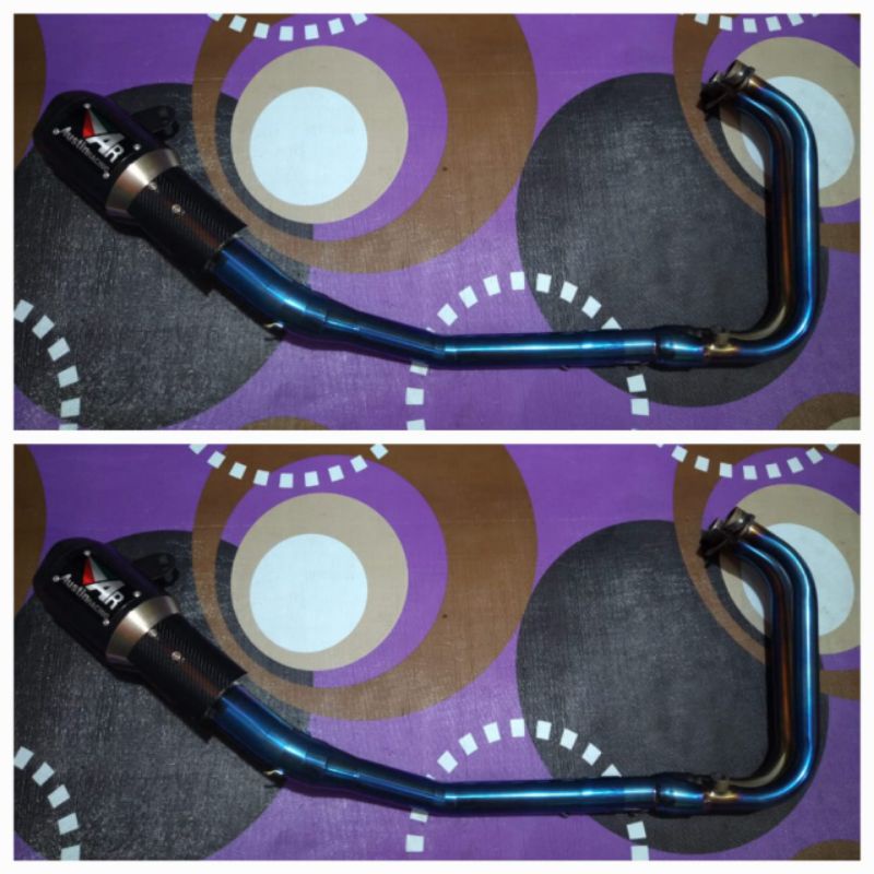 Jual Knalpot AUSTINRACING Header Biru Kawasaki Ninja 250 fi New/Old ...